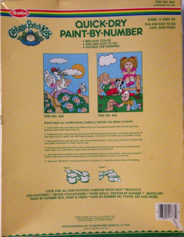 Cabbage Patch Kids 662-3 | Paint By Number Museum