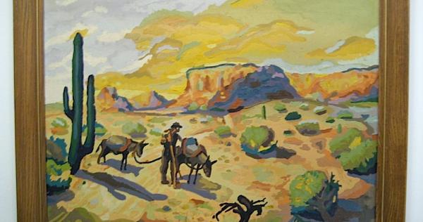 Desert Sunset ,Desert Sun , Desert Prospector (21E5) | Paint By Number ...