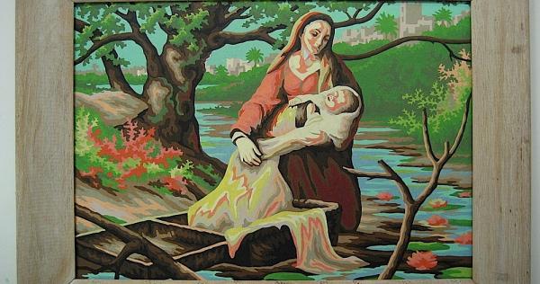 Moses In The Bull Rushes (14HH3) | Paint By Number Museum