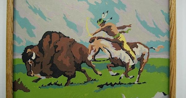 Buffalo Hunt (18VV) | Paint By Number Museum