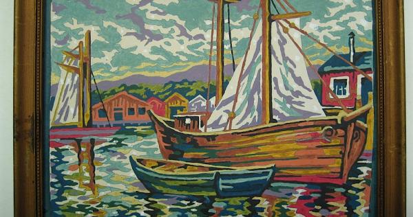 Ships At Dock (29WWW) | Paint By Number Museum